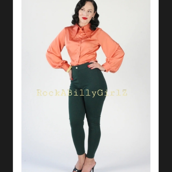 Tatyana | Pants & Jumpsuits | Tatyana Luisa Retro 95s Pinup Green ...